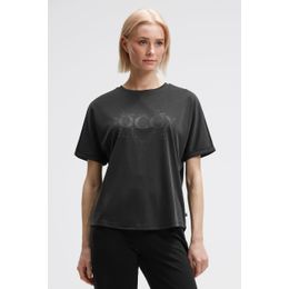 Rundhalsshirt SOCCX, Damen, Gr. L, schwarz, Material: 70% Modal, 30% Polyester, bedruckt, regular fit normal, Fledermausärmel, Shirts, mit Fledermausärmeln