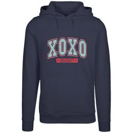F4NT4STIC Damen Kapuzenpullover "XOXO University Valentinstag"navy, Gr. XS, Obermaterial: 65% Baumwolle, 35% Polyester, Pullover, Premium Qualit&auml;t