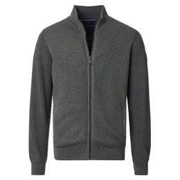 Strickjacke Casamoda "Casamoda Strickjacke uni", Herren, Gr. L, dunkelgrün, 100% Baumwolle, Strickjacken