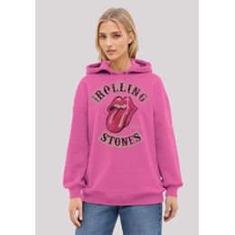Kapuzenpullover F4NT4STIC "The Rolling Stones Tour '78", Damen, Gr. L, hyper pink, Obermaterial: 80% Baumwolle, 20% Polyester, oversize, Pullover, Premium Qualität