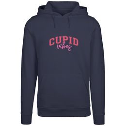 F4NT4STIC Damen Kapuzenpullover "Cupid Vibes Valentinstag Amor"navy, Gr. S, Obermaterial: 65% Baumwolle, 35% Polyester, Pullover, Premium Qualit&auml;t