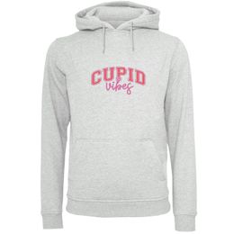 Kapuzenpullover F4NT4STIC "Cupid Vibes Valentinstag Amor", Damen, Gr. XS, erdgrau, Obermaterial: 65% Baumwolle, 35% Polyester, relaxed fit, Pullover Kapuzenpullover, Premium Qualität