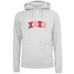 Kapuzenpullover F4NT4STIC "xoxo Varsity College Style Valentinstag", Damen, Gr. L, erdgrau, Obermaterial: 65% Baumwolle, 35% Polyester, relaxed fit, Pullover Kapuzenpullover, Premium Qualit&auml;t