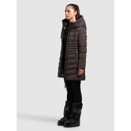 Steppmantel Khujo "LAVA", Damen, Gr. L, moody plum, 100% Polyester, unifarben, eingesetzt elastischer Bund mit Windstopper, Mäntel