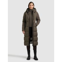 Steppmantel Khujo "SORIA", Damen, Gr. L, dull grün, 100% Polyester, unifarben, eingesetzt elastischer Bund mit Windstopper, Mäntel