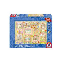 Schmidt Spiele 1000tlg. Puzzle "Adelige Katzen in Blütenpracht" - 12% | Gesellschaftsspiele