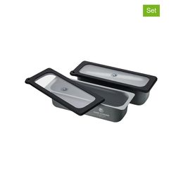 Chef Cuisine 2er-Set: Vorratsbeh&auml;lter in Silber - (B)26 x (H)6,9 x (T)10 cm - 27% | Aufbewahren-servieren