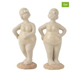 J Line 2er-Set: Dekofiguren "Frau" in Beige - (H)25 cm - 16% | Dekofiguren