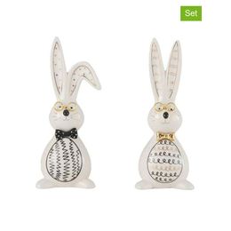 J Line 2er-Set: Dekofiguren "Hase Robert" in Weiß - (H)20 cm - 10% | Dekofiguren