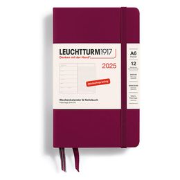 LEUCHTTURM1917 Wochenkalender & Notizbuch in Bordeaux - A6 - 42% | Buero-schulbedarf