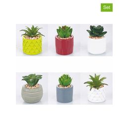 Villa d ́Este 6er-Set: Kunstpflanzen in Bunt - (H)8 x Ø 5,8 cm - 10% | Kerzen-vasen