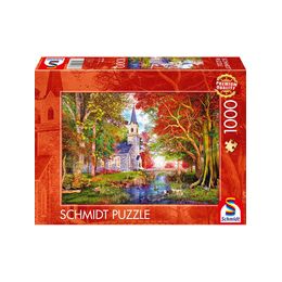 Schmidt Spiele 1.000tlg. Puzzle "Kapelle im Herbstzauber" - ab 12 Jahren - 25% | Gesellschaftsspiele