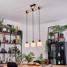 hofstein Bassagoda Hängeleuchte Naturfarben, Schwarz, 3-flammig