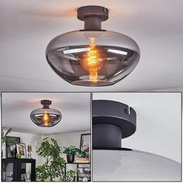 hofstein Mertola Deckenleuchte Glas 30 cm Rauchfarben, 1-flammig