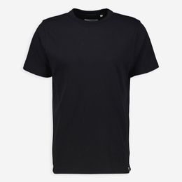 Schwarzes T-Shirt mit gesticktem Logo