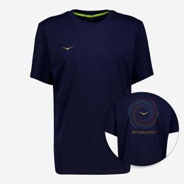 Hoka One One Dunkelblaues T-Shirt mit Logo