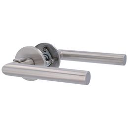 ALPERTEC Klinkengarnitur 'Push4Lock' Edelstahl satiniert rechts
