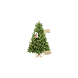 VESKA Weihnachtsbaum k&uuml;nstlich 180cm - mit Holzst&auml;nder, Nordmanntanne, K&uuml;nstlicher Tannenbaum, Naturgetreu, dichte Zweige mit LED