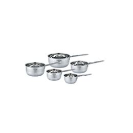 5 teiliges Edelstahl Saucenpfannen-Set - Induktionsgeeignet & Antihaft