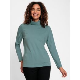 WITT Damen Rollkragenshirt mit langen &Auml;rmeln, jade, Gr&ouml;&szlig;e 40
