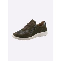 airsoft modern+ Damen Sneaker f&uuml;r sehr kr&auml;ftige, empfindliche F&uuml;&szlig;e, oliv, Gr&ouml;&szlig;e 38