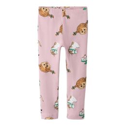 name it Leggings Mädchen Größe 92 beige / flieder / weiß