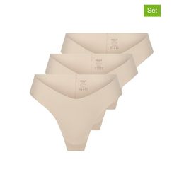 Only 3er-Set: Slips in Beige - 50% | Gr&ouml;&szlig;e XL | Damen-unterteile