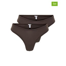 Only 2er-Set: Strings in Dunkelbraun - 47% | Gr&ouml;&szlig;e XS | Damen-unterteile