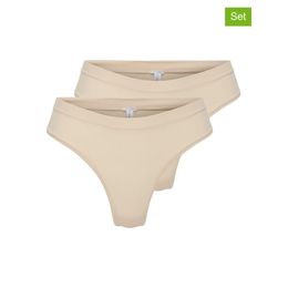 Only 2er-Set: Strings in Beige - 75% | Gr&ouml;&szlig;e XL | Damen-unterteile