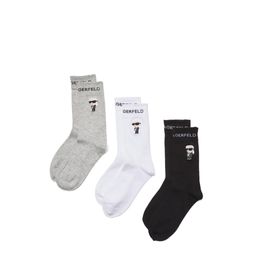 K by KARL LAGERFELD Karl Lagerfeld Socken Herren Gr&ouml;&szlig;e 39/40 grau / schwarz / wei&szlig;