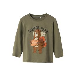 name it Shirt 'NMMOLEN' Jungen Größe 104 braun / khaki / apricot / schwarz
