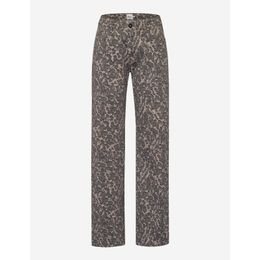 Brax Damen Five-Pocket-Hose Style MAINE CLEAN DARK CHOCOLATE, denim dunkelbraun, Gr. 34