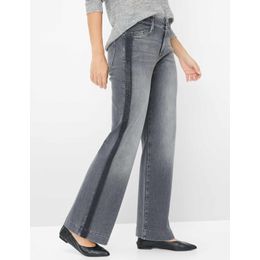 Brax Damen Five-Pocket-Hose Style MAINE USED LIGHT GREY, denim hellgrau, Gr. 36