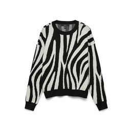 V&eacute;ro Moda Vero Moda Pullover 'VMSilje' Damen Gr&ouml;&szlig;e XXS creme / schwarz