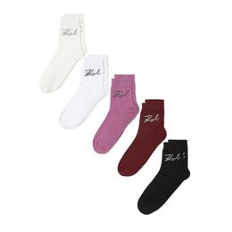 K by KARL LAGERFELD Karl Lagerfeld Socken Damen Gr&ouml;&szlig;e 39/42 creme / eosin / dunkelrot / schwarz / silber / wei&szlig;