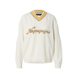 Napapijri Pullover 'D-MALEZ' Damen Größe M camel / hellbeige / zitrone