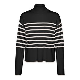 V&eacute;ro Moda Vero Moda Pullover 'VMNEW HAPPINESS' Damen Gr&ouml;&szlig;e M schwarz / wei&szlig;