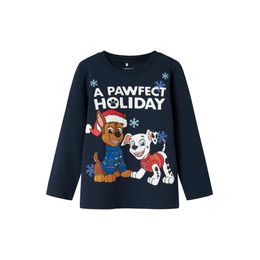 name it Shirt 'NMMSTELLAN PAW' Jungen Gr&ouml;&szlig;e 92 navy / braun / rot / wei&szlig;