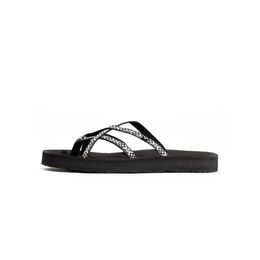Minnetonka T-Bar Sandals 'Hanna' female size 36 Black / White