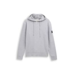 Tom Tailor Denim Herren Strickpullover mit Kapuze, grau, Meliert, Gr. XXL