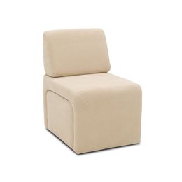 DOMO collection Sessel mit Hocker &raquo;Bergen&laquo; - 54x70x82cm - beige -