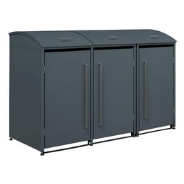 Tchibo - M&uuml;lltonnenbox - 211x83x135cm - anthrazit - Stahl