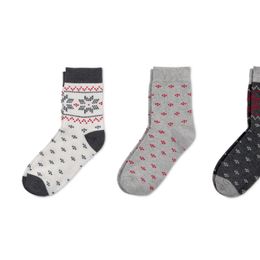 Tchibo - 3 Paar Socken - Damen - Gr. 39-42 - wei&szlig;