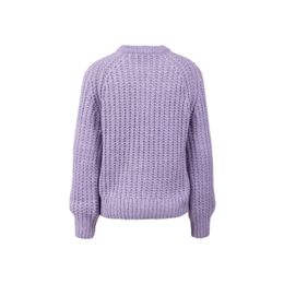 Tchibo - Grobstrick-Pullover mit Wolle - Damen - Gr. M - lila