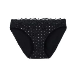 Tchibo - 2 Slips - Damen - Gr. L - schwarz/gepunktet