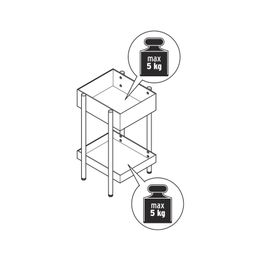 Tchibo - Plantbox &raquo;Skede&laquo; - 30x29,5x50,5cm - schwarz - Stahl