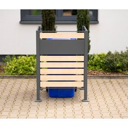 Tchibo - M&uuml;lltonnenverkleidung - 80x80x120cm - braun -