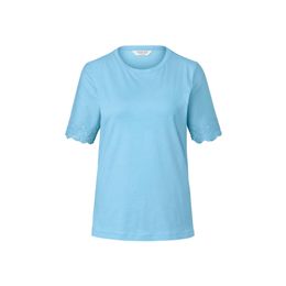 Tchibo - Shirt mit Stickerei - Damen - Gr. M - hellblau