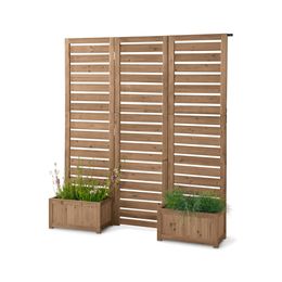 Tchibo - Flexibler Paravent &raquo;Tinus&laquo; mit Pflanzk&auml;sten - 150x30,5x167cm - schwarz - Holz / Stahl / Polypropylen