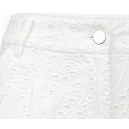 Tchibo - Shorts mit Lochstickerei - Damen - Gr. 42 - wei&szlig;